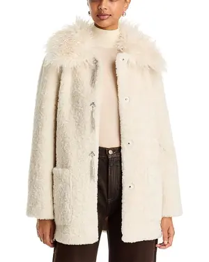 Kobi Halperin Lorelei Faux Shearling Coat - Ivory