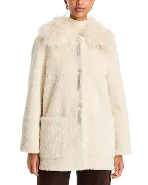 Kobi Halperin Lorelei Faux Shearling Coat - Ivory