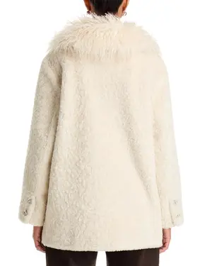 Kobi Halperin Lorelei Faux Shearling Coat - Ivory