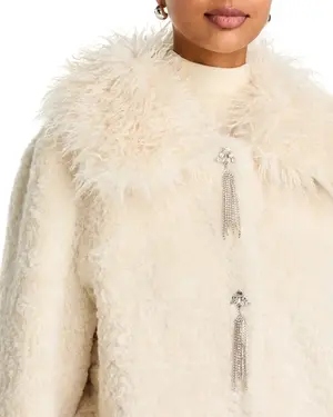 Kobi Halperin Lorelei Faux Shearling Coat - Ivory