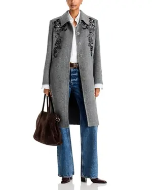Kobi Halperin Lara Wool & Silk Embroidered Coat