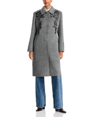 Kobi Halperin Lara Wool & Silk Embroidered Coat