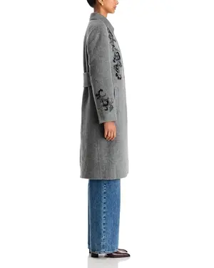 Kobi Halperin Lara Wool & Silk Embroidered Coat