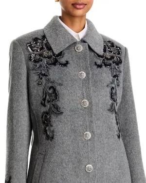 Kobi Halperin Lara Wool & Silk Embroidered Coat