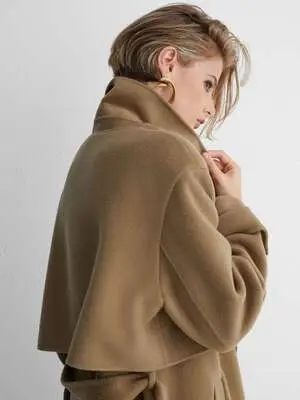 ATELIER Wool Blindseam Double-breasted Coat
