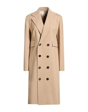 Liviana Conti Overcoat & Trench Coat Sand Size Viscose, Polyamide, Elastane - Beige
