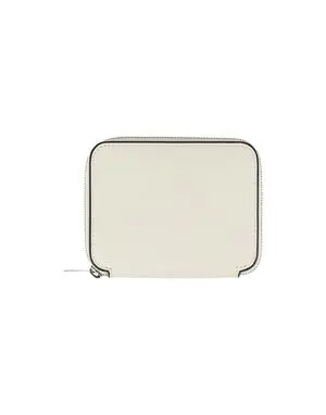 VALEXTRA Wallet Bright Soft Leather - White
