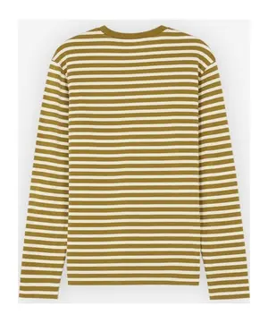Maison Kitsuné Fox Head Patch Striped T-shirt