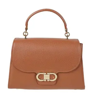 FERRAGAMO Double Gancini Small Top Handle Bag