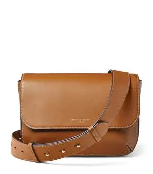 ASPINAL OF LONDON Large Leather Ella Cross-body Bag - Brown