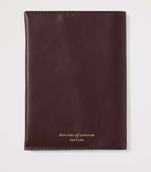 ASPINAL OF LONDON Grained Leather Plain Passport Cover