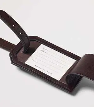 ASPINAL OF LONDON Large Leather Luggage Tag