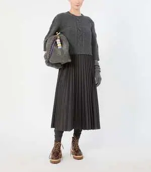 Max Mara Jersey Midi Dress With Virgin Wool Sweater