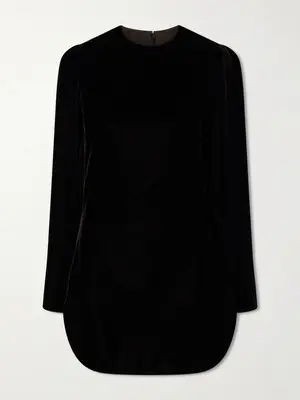 Alaïa Velvet Mini Dress - Brown