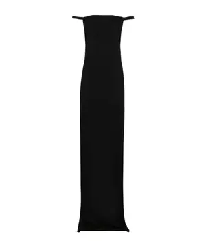 Rick Owens Temple Gown Draped Maxi Dress