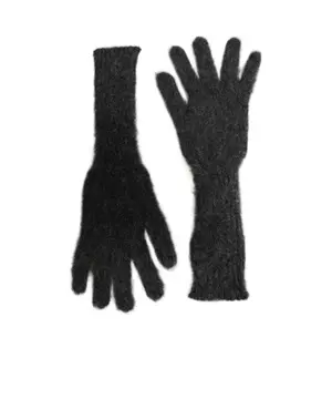 MAISON MARGIELA Brushed-knit Wool Gloves - Grey