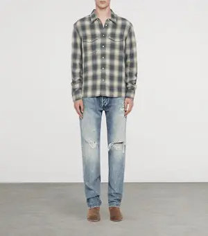 ALLSAINTS Organic Cotton Flannel Brook Shirt