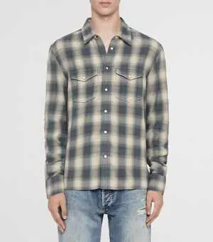 ALLSAINTS Organic Cotton Flannel Brook Shirt
