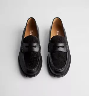 Dior Granville Embossed Strap Loafers