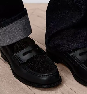 Dior Granville Embossed Strap Loafers