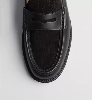 Dior Granville Embossed Strap Loafers
