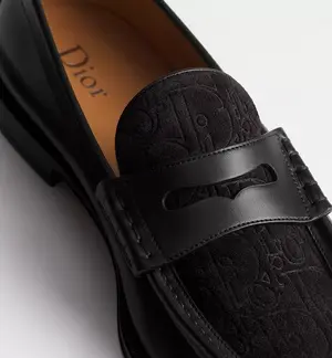 Dior Granville Embossed Strap Loafers