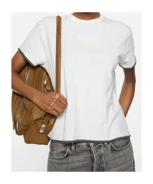 Acne Studios Logo-embroidered Contrast-trim T-shirt
