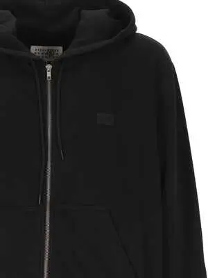 MAISON MARGIELA Logo-patch Zip-up Hoodie