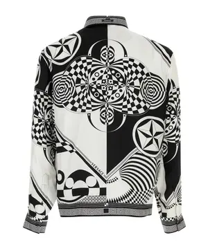 Versace Printed Twill Shirt - Black