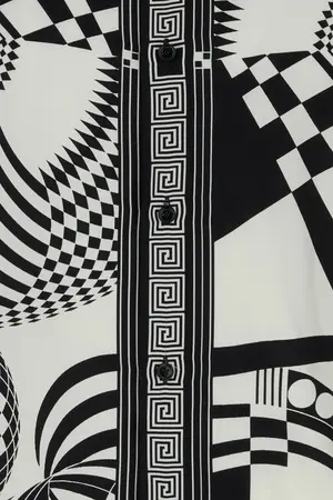 Versace Printed Twill Shirt - Black