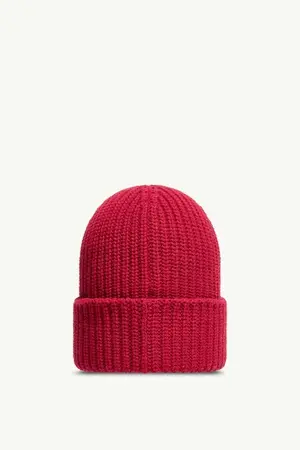 Moncler Logo Patch Knitted Beanie