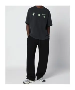 Off-White Drawstring Athletic Pants