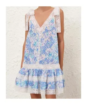 Zimmermann Deep V-neck Mini Dress