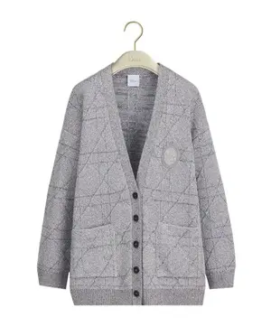 Dior Oversized Cannage Cardigan - Grey