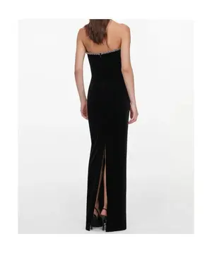 SELF-PORTRAIT Long Velvet Dress