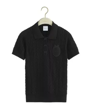 Dior Médaillon Embroidered Short-sleeved Sweater - Black