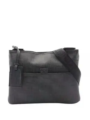 Fendi 2010-2026 Zucca Coated Canvas Crossbody Bag - Black