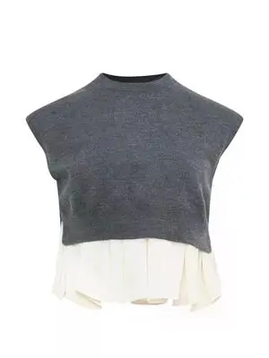 3.1 Phillip Lim Layered Peplum-hem Sweater - Grey