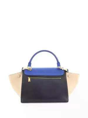 Celine Tricolor Trapeze Bag Leather Small Satchel