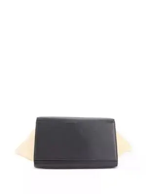 Celine Tricolor Trapeze Bag Leather Small Satchel - Black