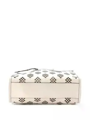 Gucci Convertible Gg Debossed Laser Cut Leather Small Tote Bag