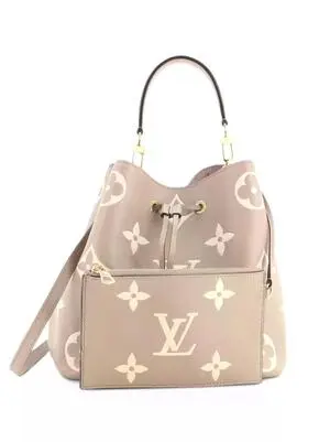LOUIS VUITTON Neonoe Handbag Bicolor Monogram Empreinte Giant Mm Bucket Bag - Neutrals
