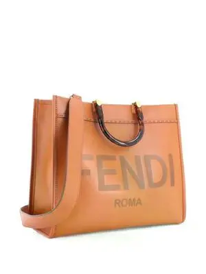 Fendi Sunshine Shopper Leather Medium Tote Bag