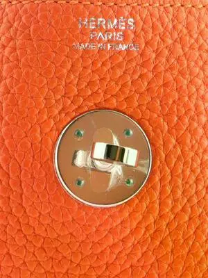 Hermès Lindy Bag Clemence 30 Shoulder Bag - Orange