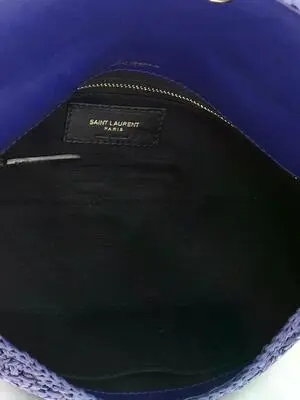 Saint Laurent Jamie Flap Bag Crochet Raffia Medium Shoulder Bag