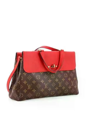 LOUIS VUITTON Venus Handbag Monogram Canvas And Leather Satchel - Red