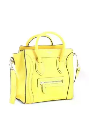 CELINE Luggage Bag Grainy Leather Nano Crossbody Bag