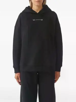 Max Mara Logo-print Jersey Hoodie - Black