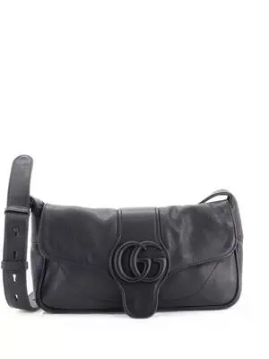 Gucci Monochrome Aphrodite Leather Small Shoulder Bag - Black