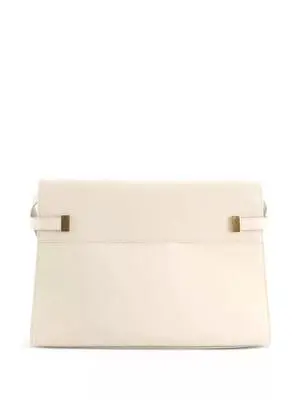 Saint Laurent Manhattan Leather Medium Shoulder Bag Neutrals